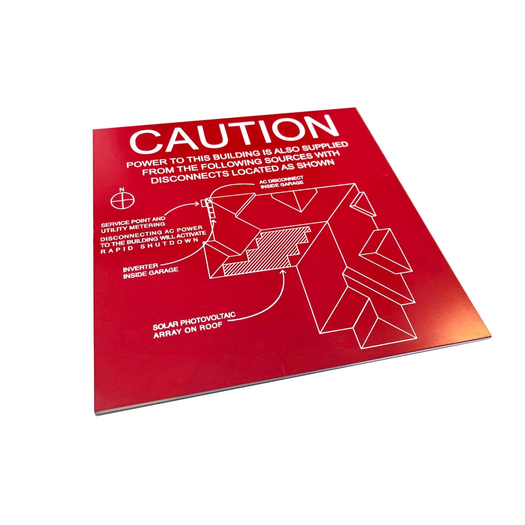 Solar Power Placard Custom Solar Map Laser Engraved Sign Red Background ...