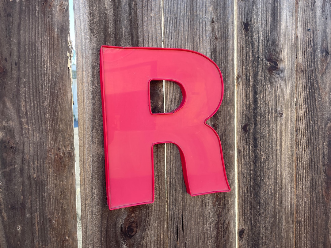 Industrial Vintage RED Letter Face - Many to Choose - Channel Salvaged ...
