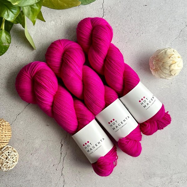 Hot Pink Yarn - Etsy
