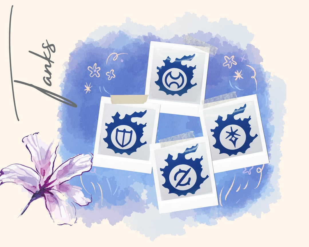 FFXIV Tank Job Icon Sticker Decal Dark Knigh drk Gunbreaker - Etsy