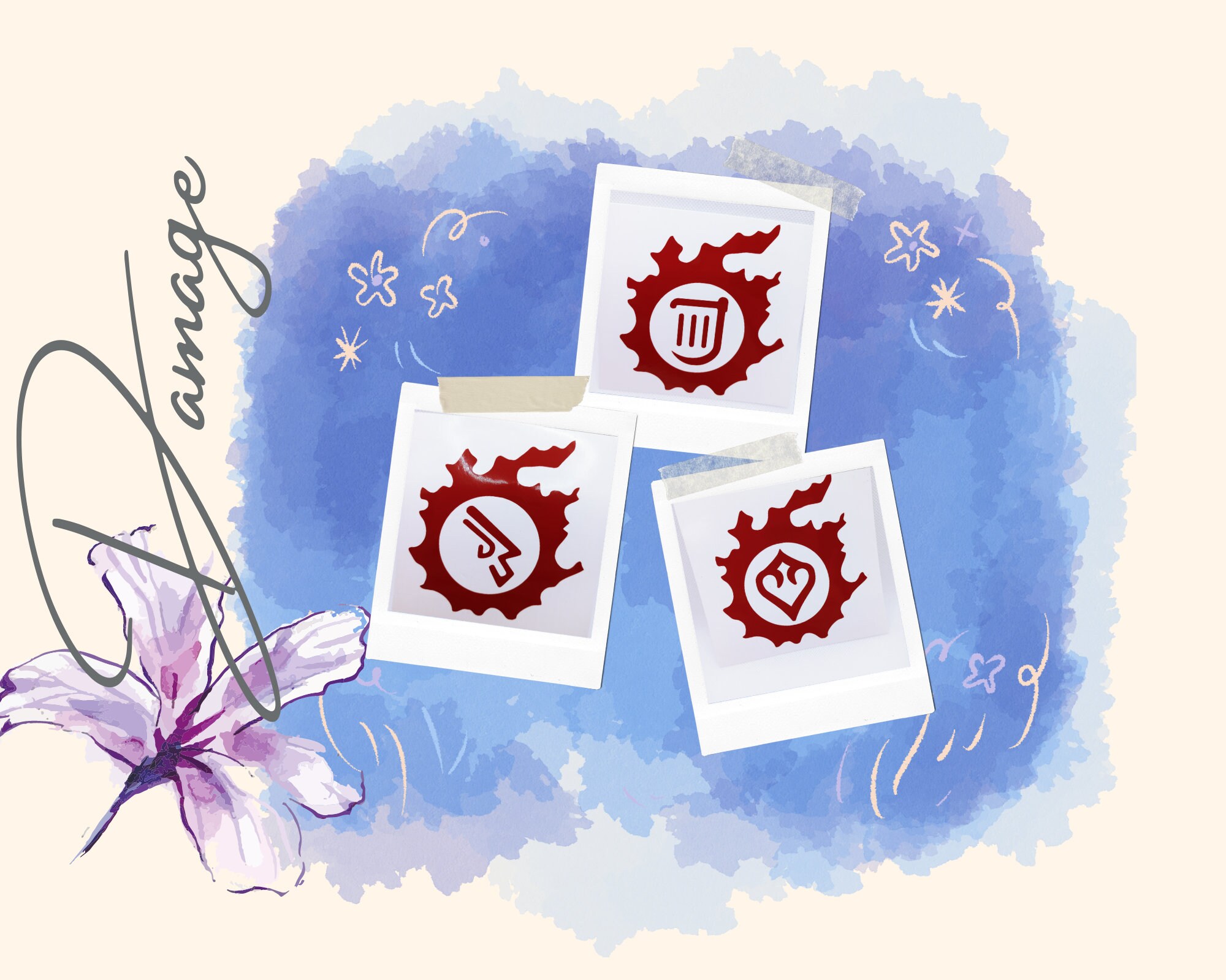FFXIV Physical Ranged DPS Job Icon Sticker Decal Bard brd Dancer dnc ...