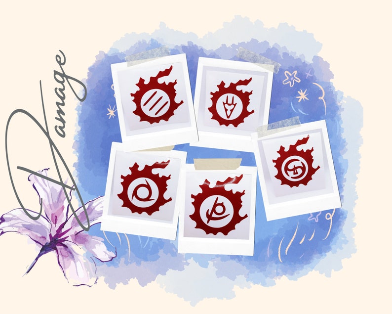FFXIV Melee DPS Job Icon Sticker Decal Dragoon drg Monk - Etsy