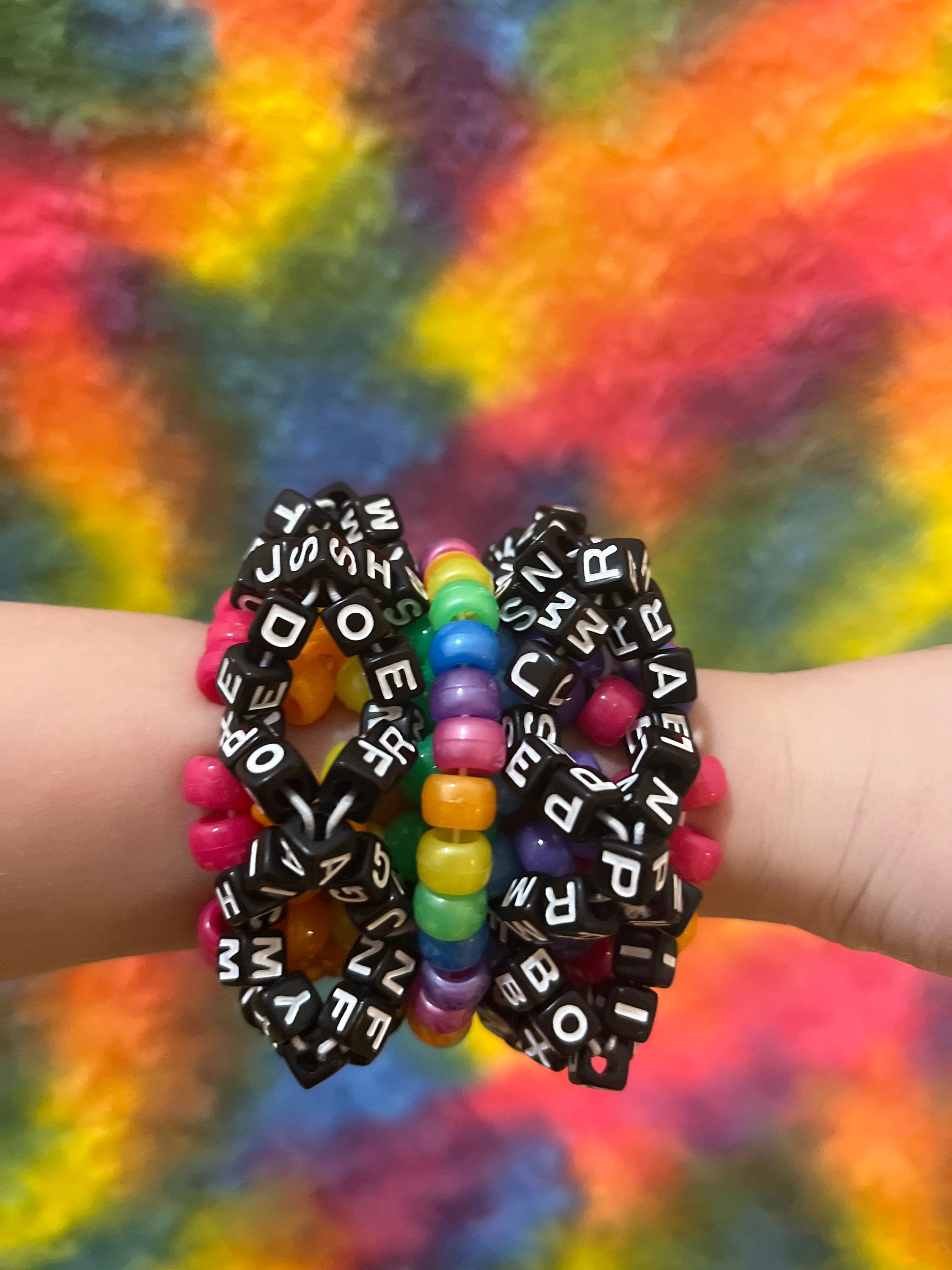 Rainbow Rotator Kandi Cuff - Etsy
