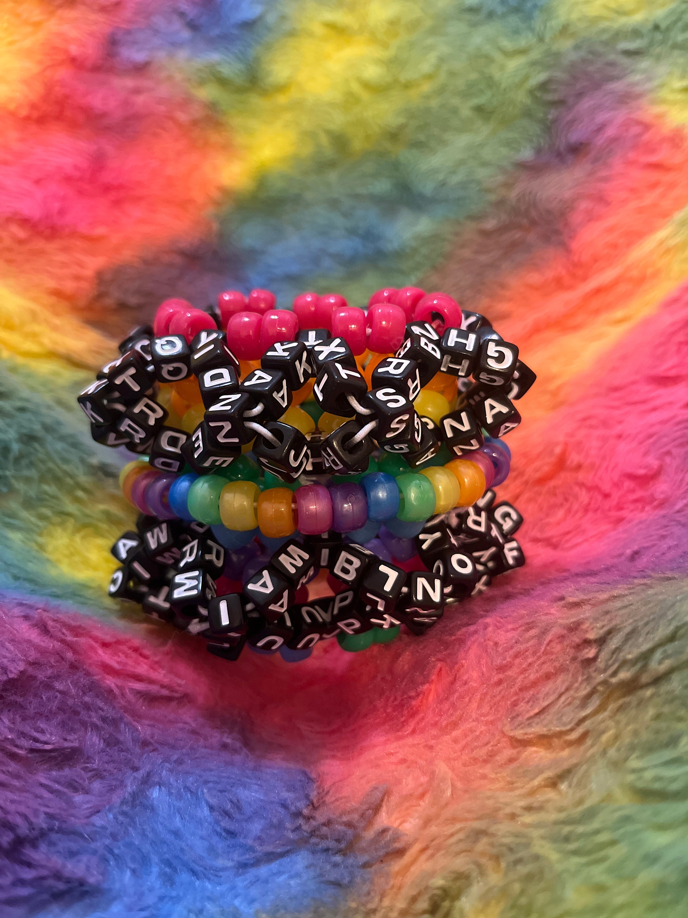 Rainbow Rotator Kandi Cuff - Etsy