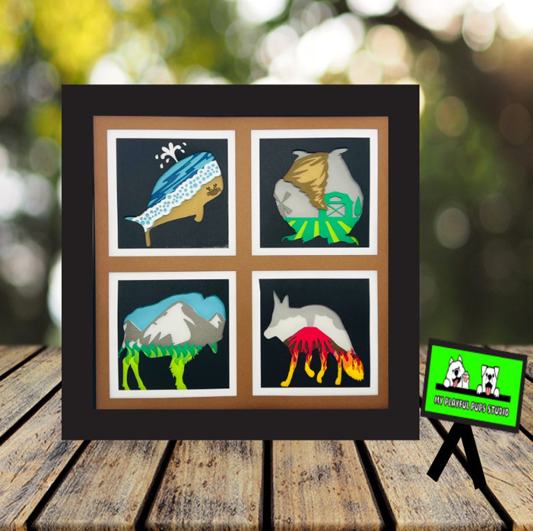 Elemental Animals SVG Cut File Layered Cardstock DXF PDF - Etsy UK