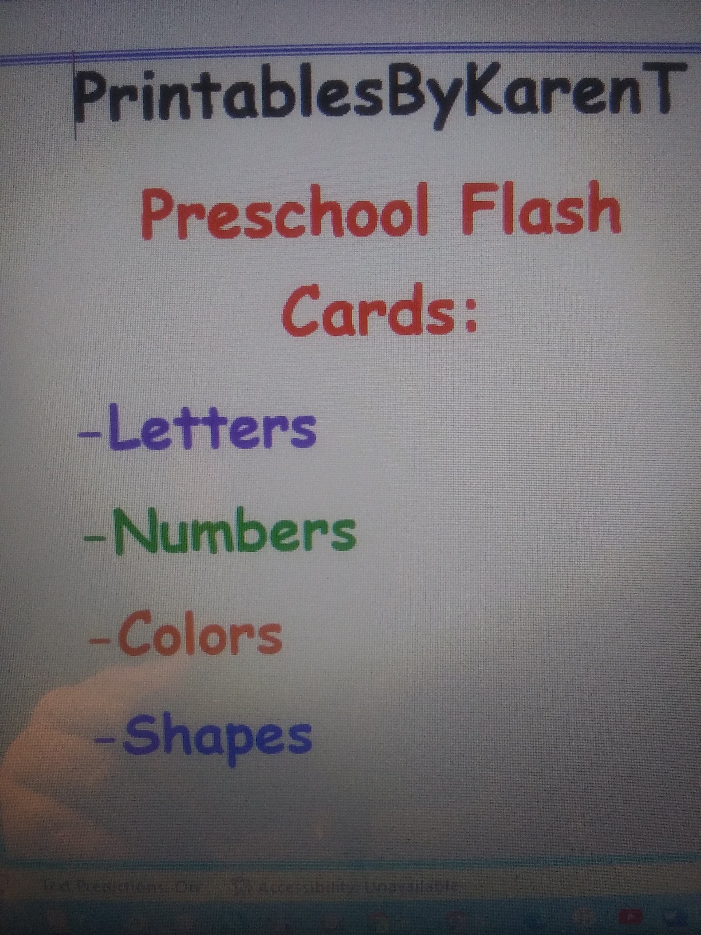 My Preschool Flash Cards - Letters, Numbers, Colors, & Shapes ...