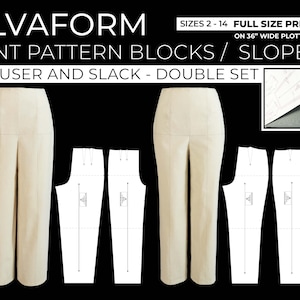Alvaform sizes 2-14 Basic Dress Pattern Blocks / Slopers FULL SIZE PRINTOUT - Etsy