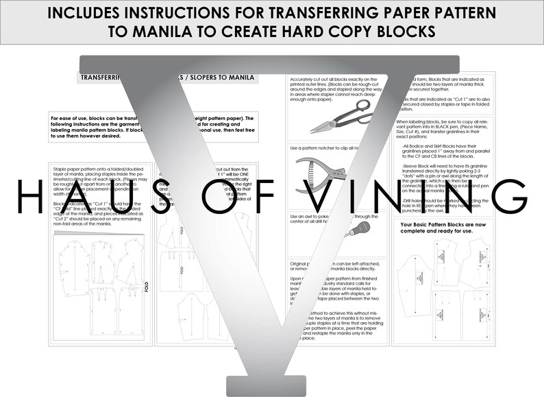 Princess Line Bodice Sewing Pattern and Pattern Block Set - Etsy