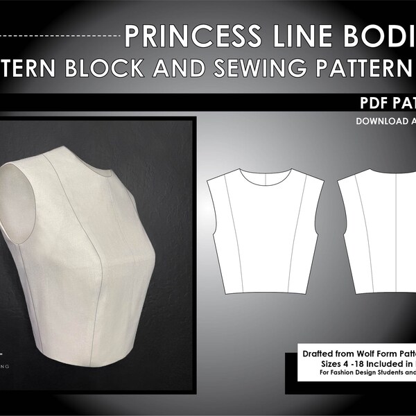 Princess Line Sewing Pattern - Etsy
