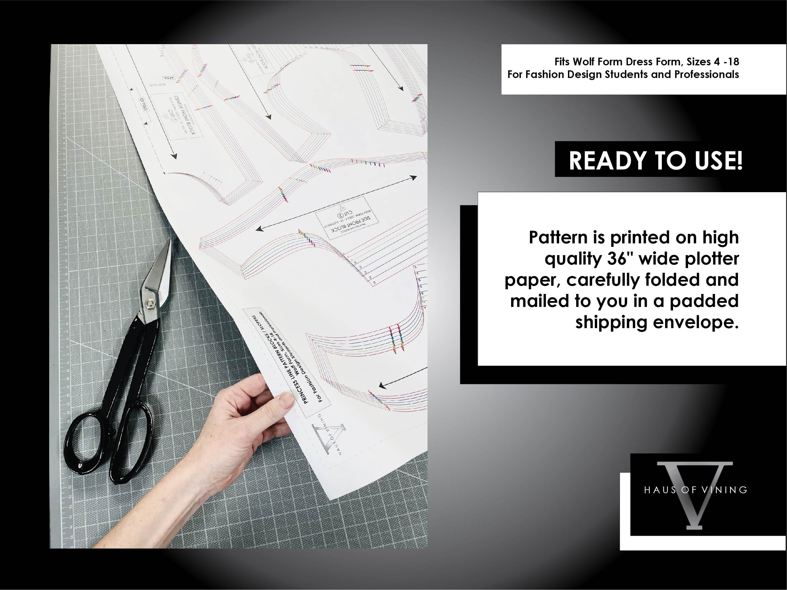 Princess Line Bodice Sewing Pattern and Pattern Block Set - Etsy