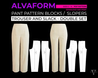 Alvaform PLUS SIZE (sizes 14-36) Basic Dress Pattern Blocks / Slopers ...