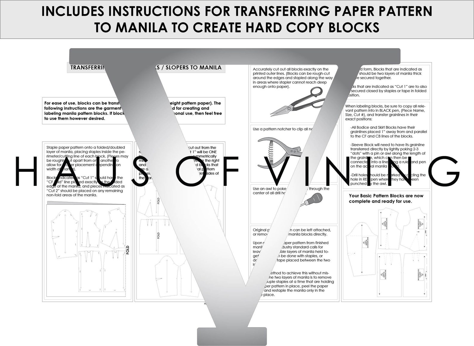 Princess Line Bodice Sewing Pattern and Pattern Block Set - Etsy