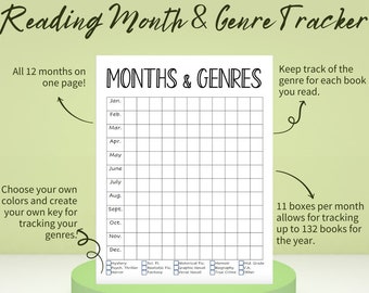 Book Genre Tracker - Etsy UK
