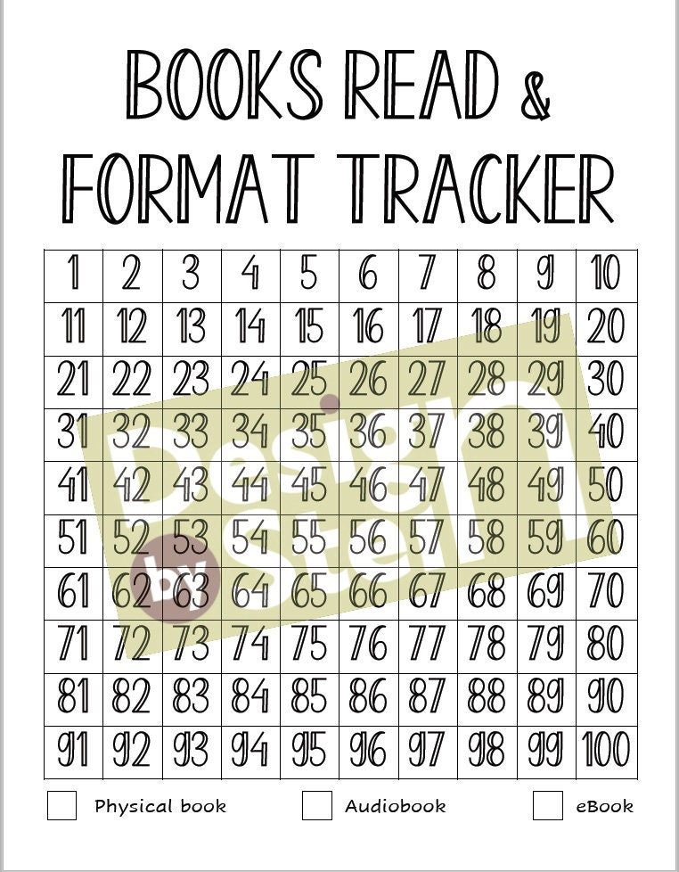 Reading Tracker, Format Tracker, Book Tracker, Reading Bujo, Bullet ...