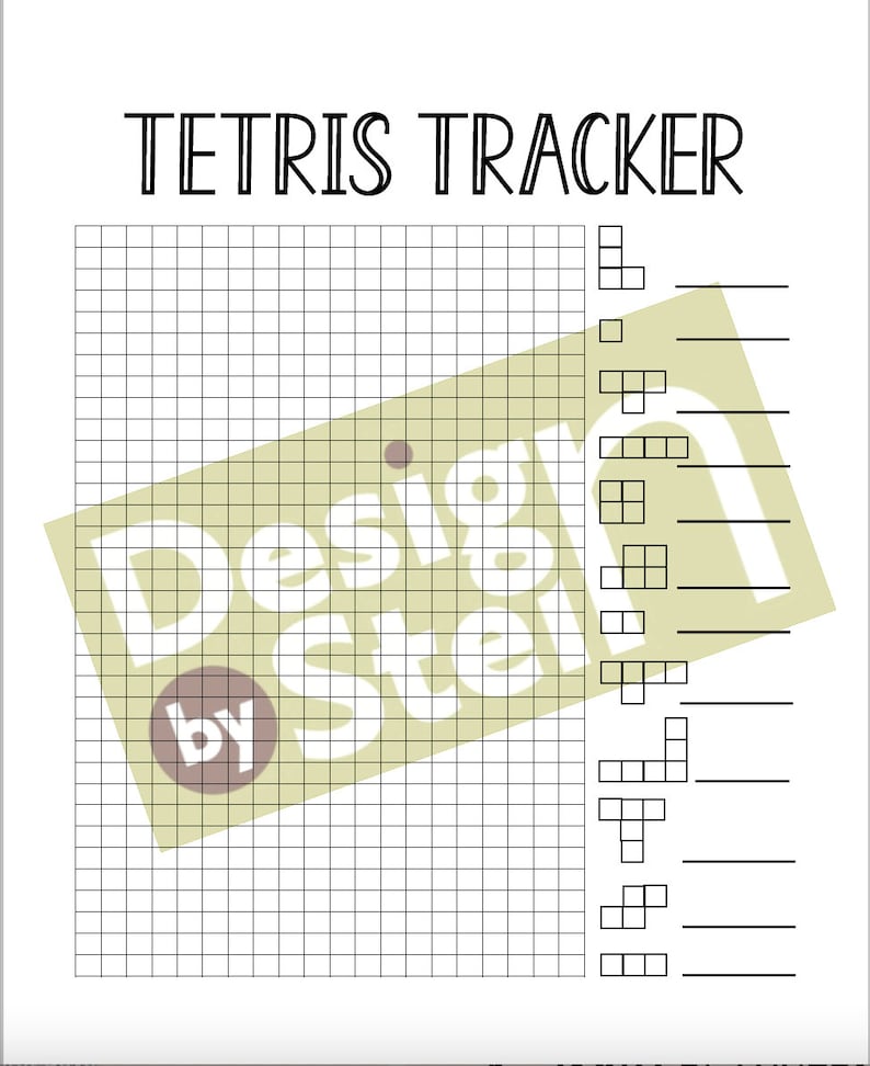 Tetris Tracker, Reading Tracker, Book Tracker, Challenge Tracker ...