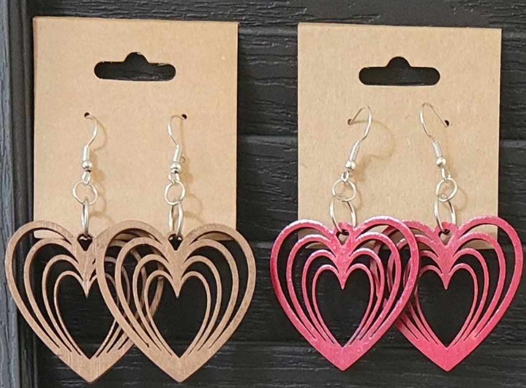 Multiheart Earrings Digital .svg File - Etsy