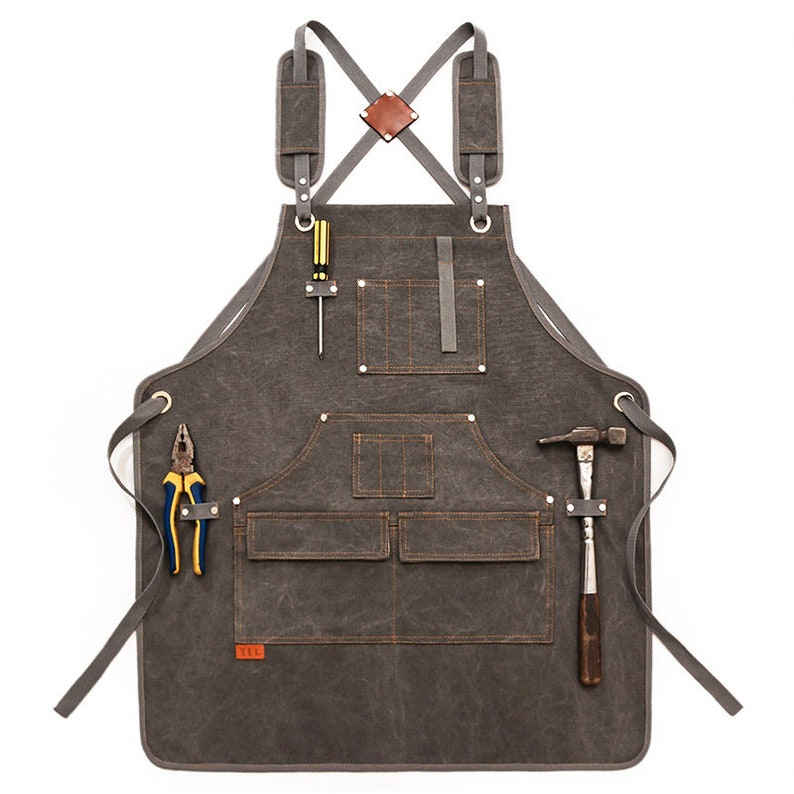 Sturdy Canvas Apron / Thick Apron With Pockets / Apron for - Etsy