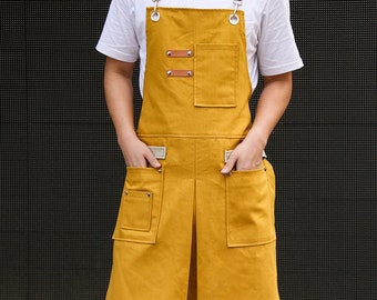 Sturdy Canvas Apron / Thick Apron With Pockets / Apron for - Etsy