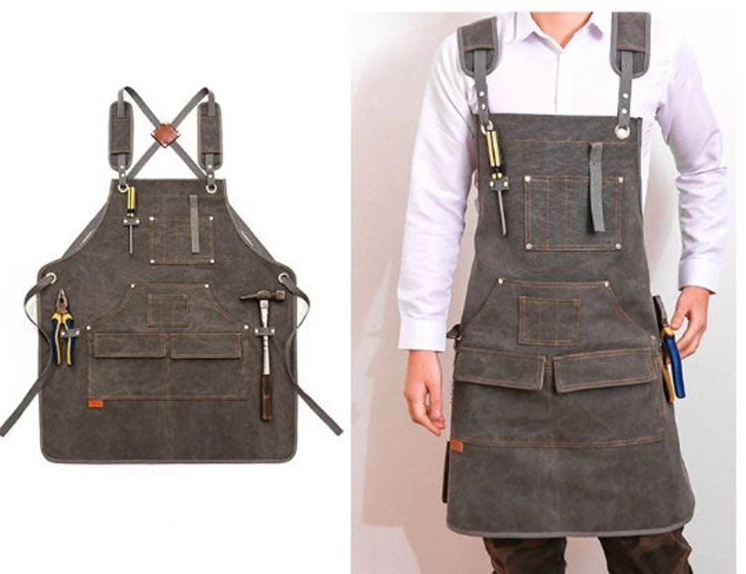 Sturdy Canvas Apron / Thick Apron With Pockets / Apron for - Etsy