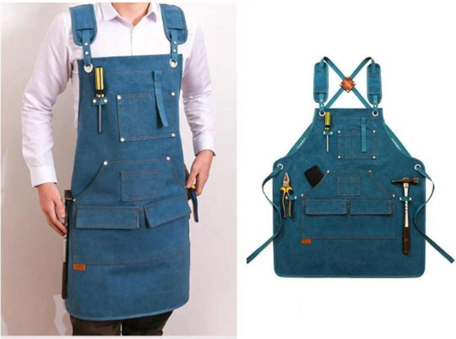 Sturdy Canvas Apron / Thick Apron With Pockets / Apron for - Etsy