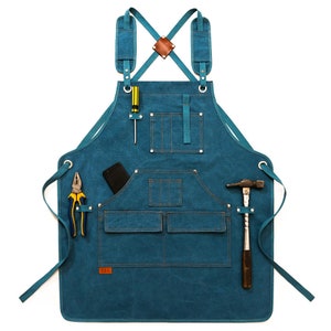 Sturdy Canvas Apron / Thick Apron With Pockets / Apron for - Etsy