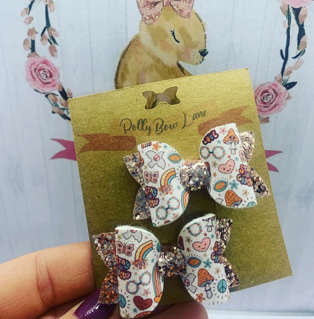 Stay Groovy Mini Bows - Etsy