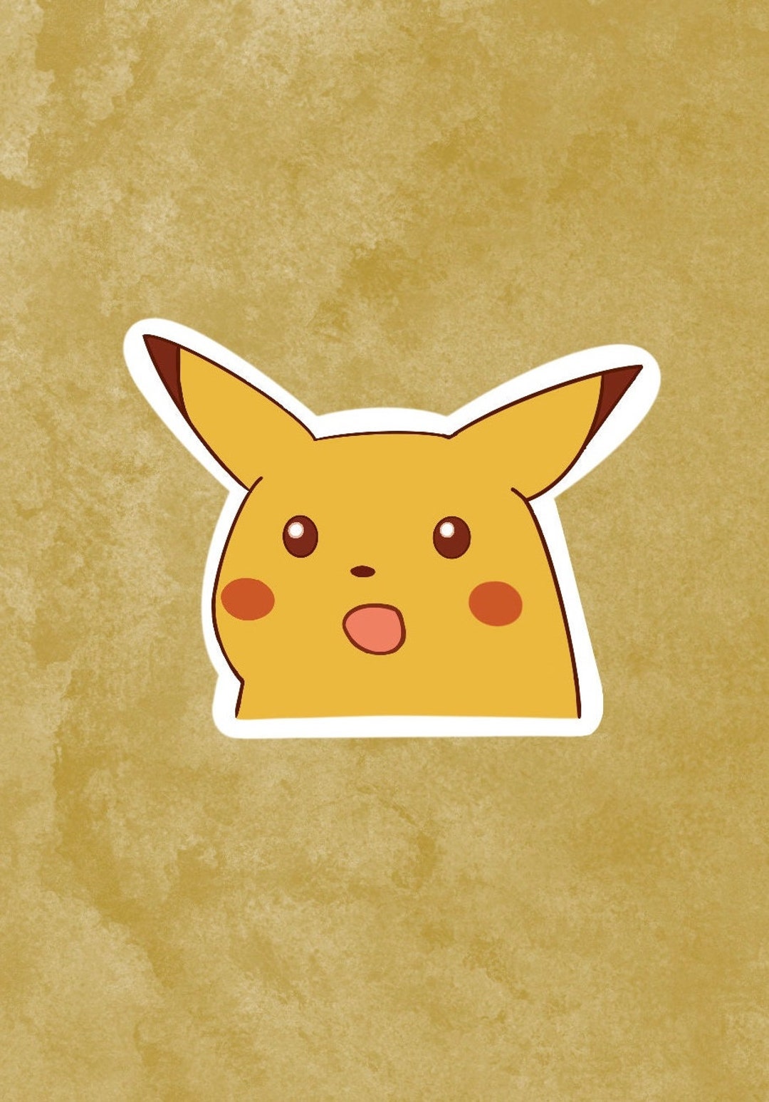 Pikachu Sticker/ Pikachu Suprised Meme Sticker/ Pokémon Sticker ...