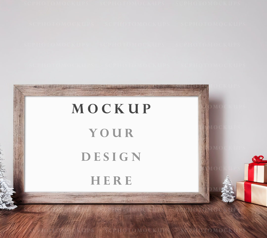 20x36 Holiday Picture Frame Mockup Template, Portrait Frame Mockup, 5x9 ...