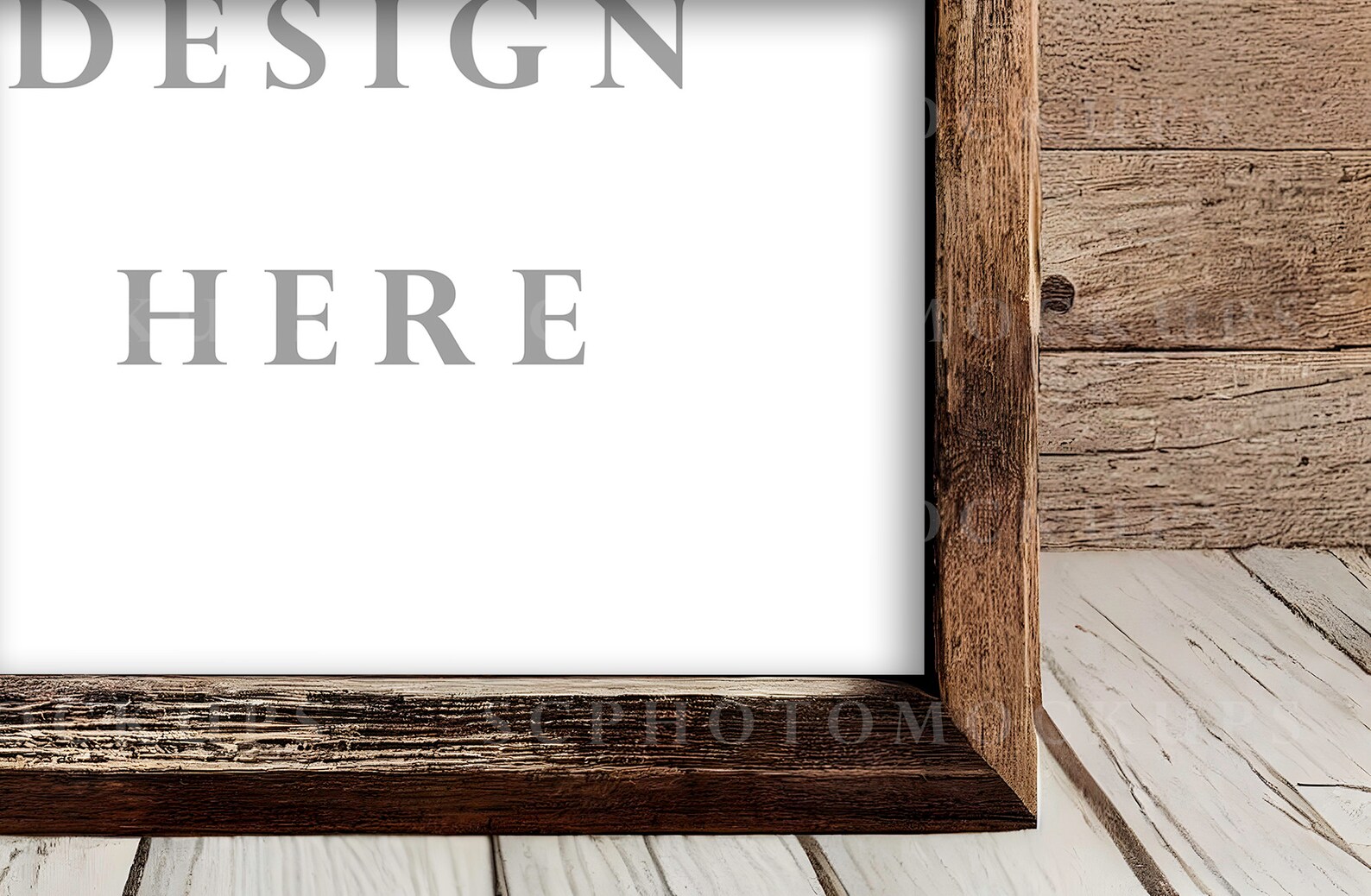 9x12 Rustic Frame Mockup, Wall Art Mockup, 8x12 Picture Mockup, PSD ...