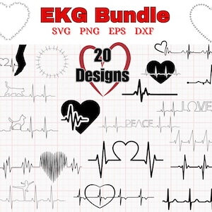 EKG/ECG Heart Rhythm Bundle - Etsy