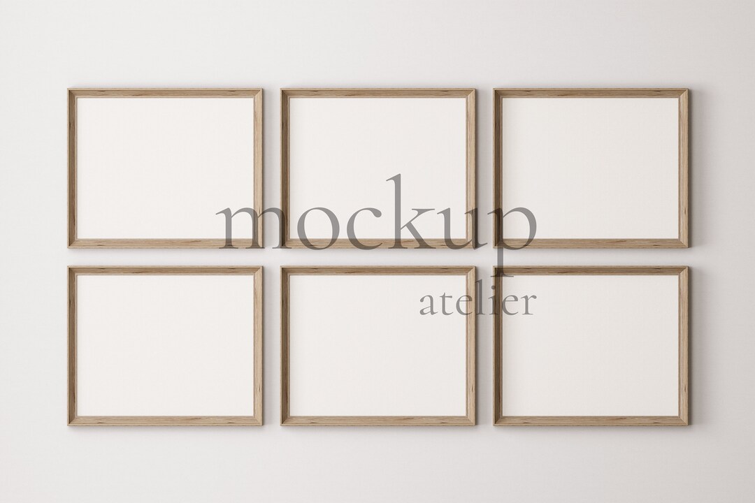 6 Horizontal Frames Bundle Mockup, Vintage Mockup for Landcape ...