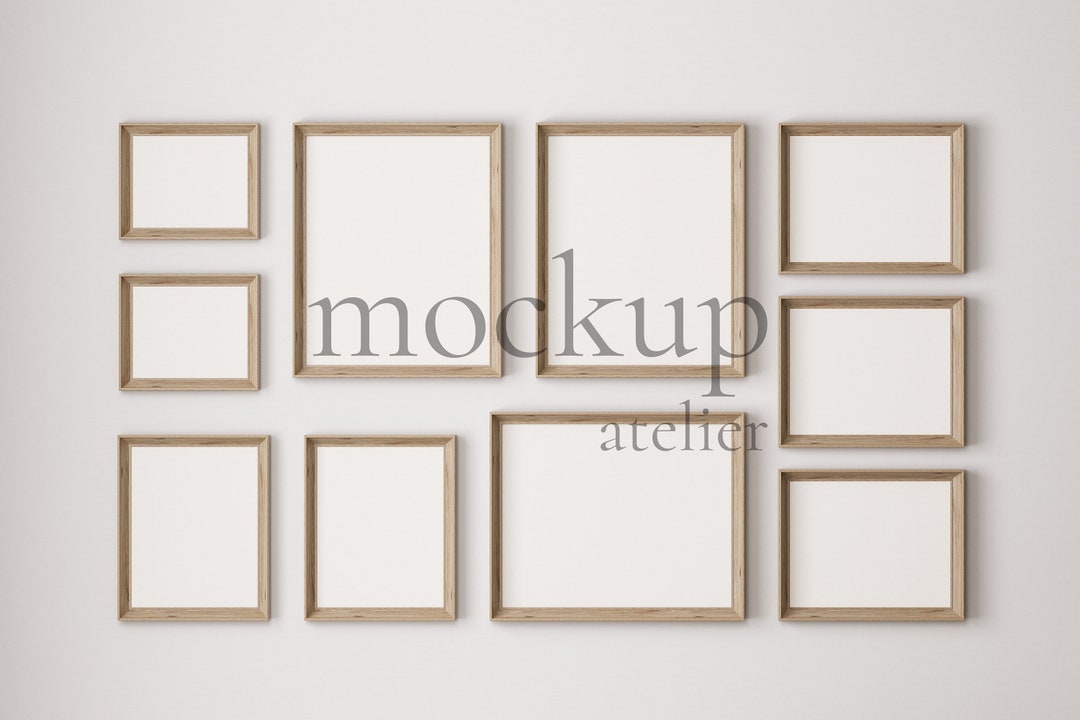Vintage Wall Frame Mockup, Poster Display Mockup, Rustic Frame Mockup ...