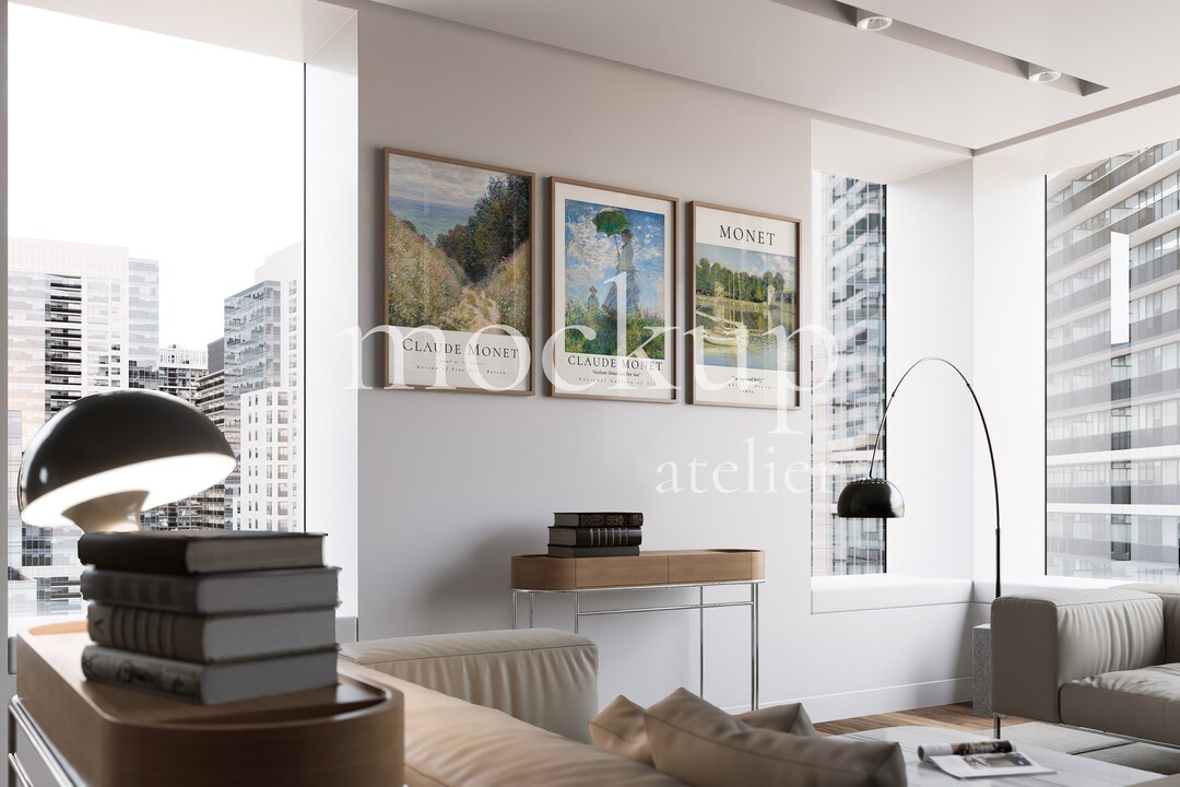 Set of 3 A2 Wall Frame Mockup, Chic Wood Frame Design, Elagant Artwork ...