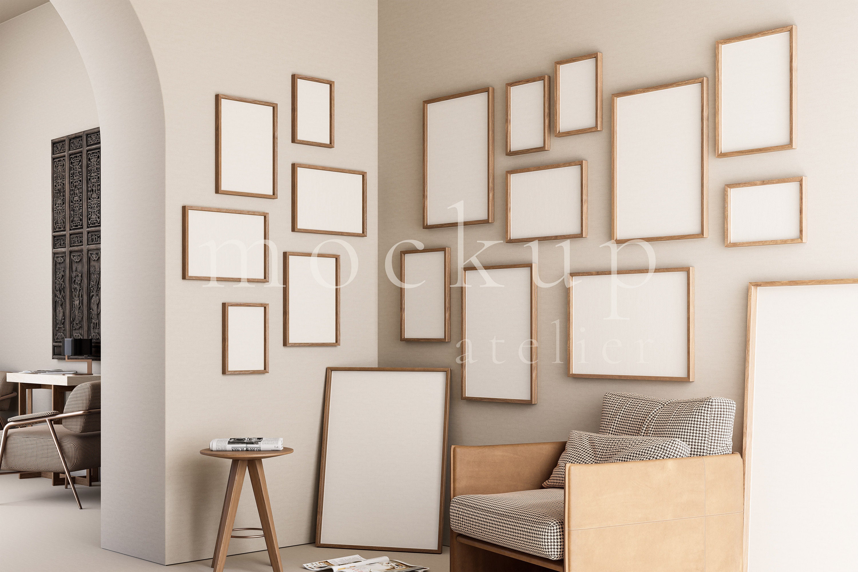 Bundle Poster Set Frame Mockup 18 Frames Mockup Vintage Wood - Etsy