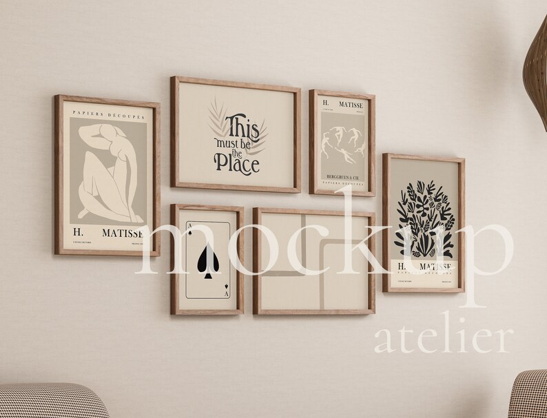 Six Gallery Frame Mockup Set of 6 Frame Mockup Wood Frame - Etsy