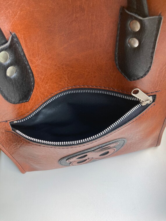 Vintage 70s Big Rectangular Top Handle Bag | Faux Lea… - Gem