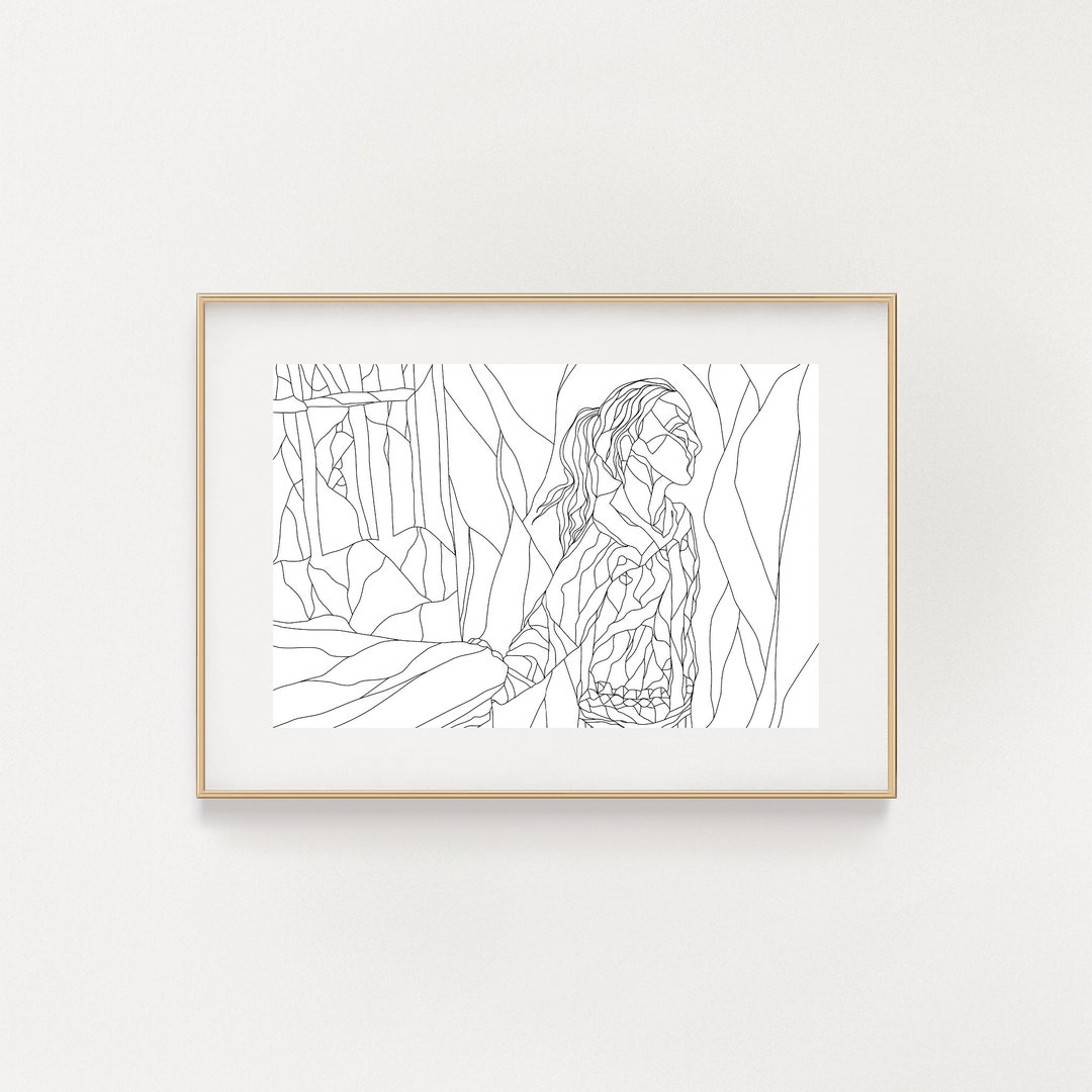 Reflect Art Print, Printable Wall Art, Maximalist Decor, Line Digital Art Print, Original Artist ...