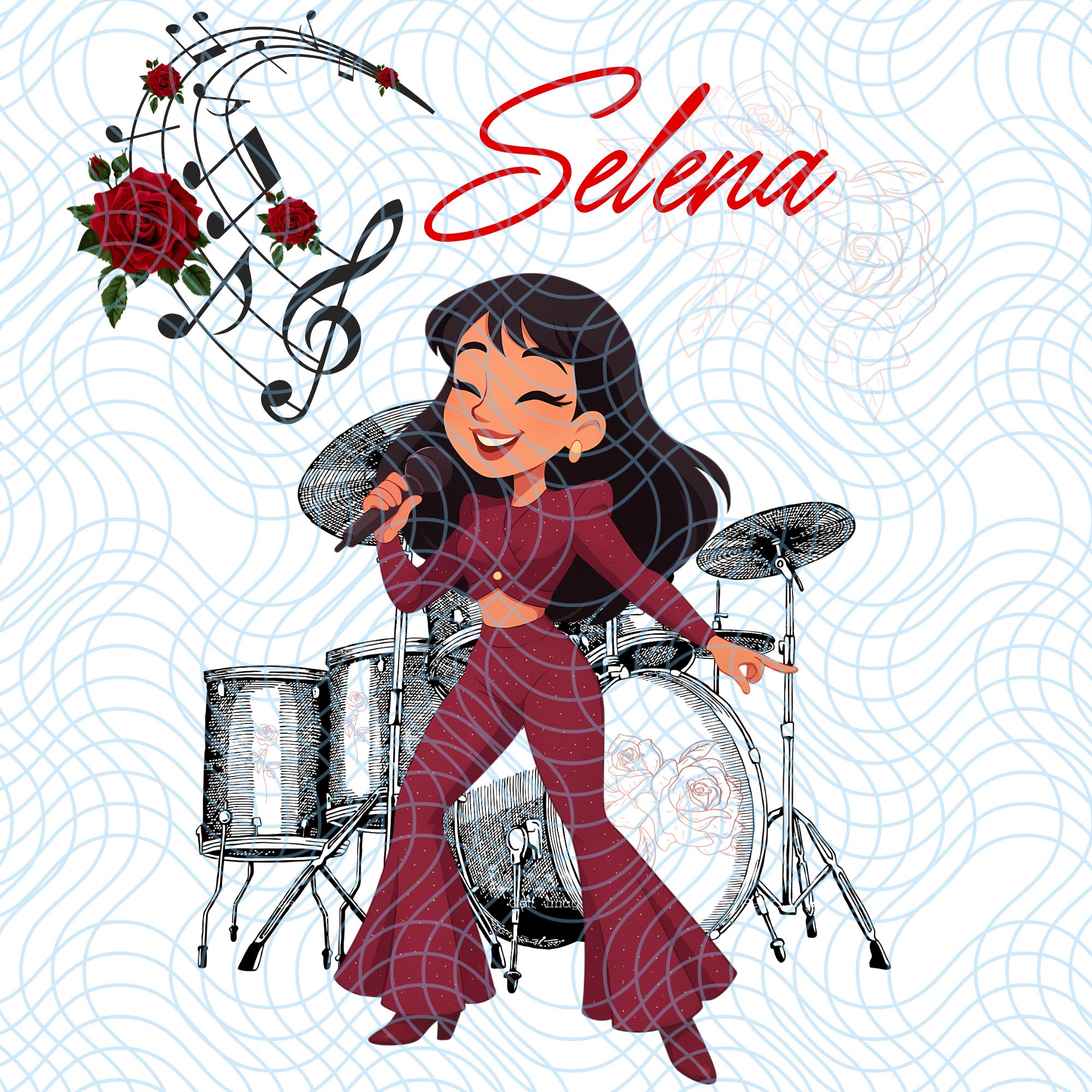 Selena La Reina De La Cumbia PNG SVG: Concert Design With Flowers ...