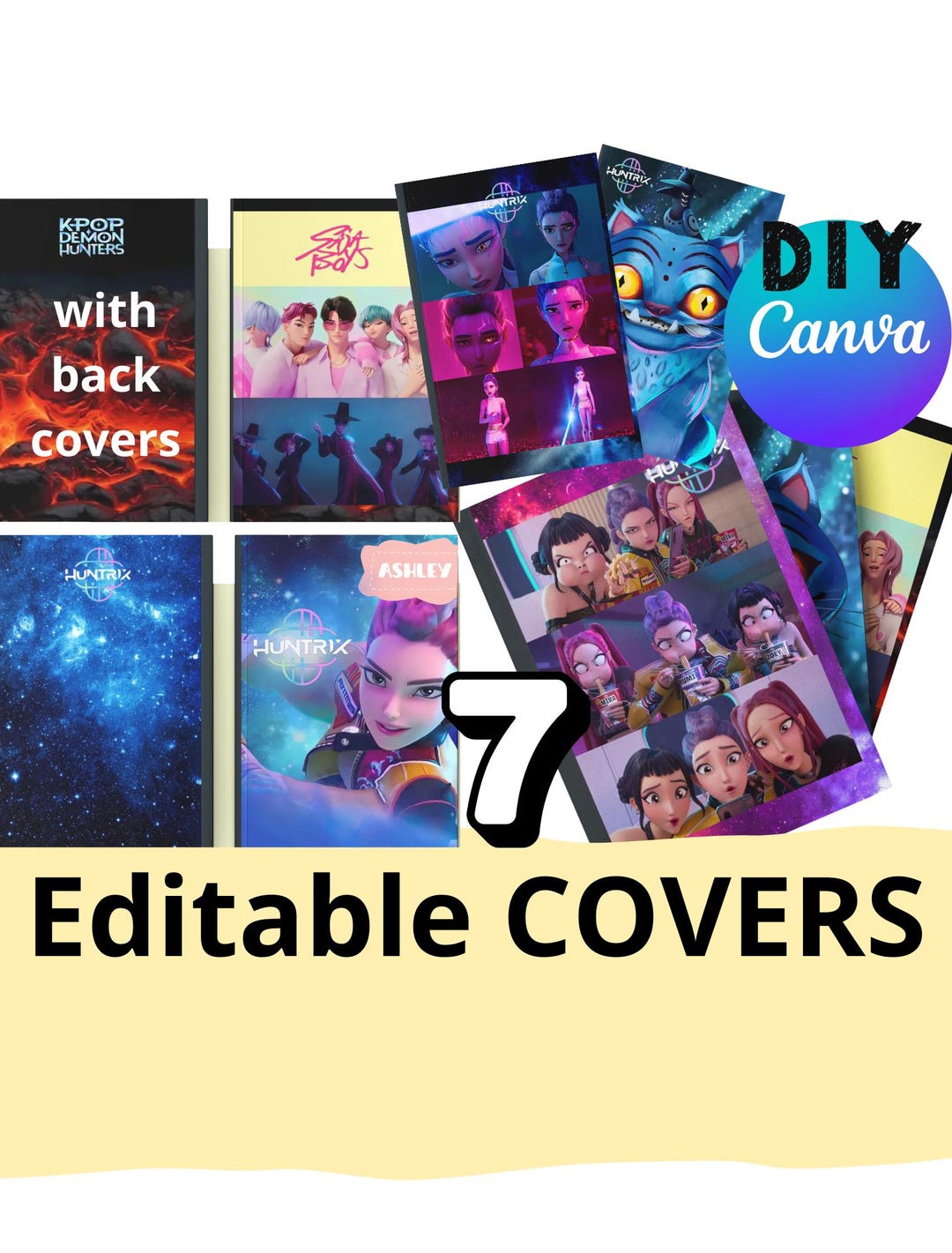 K-pop Hunter Demons HUNTRIX Composition Notebook Cover, Saya Boys Soda ...