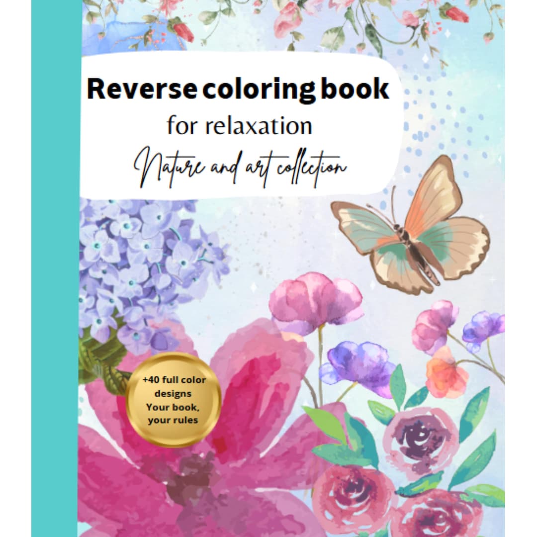 40 Reverse Coloring Pages for All Ages Digital and Printable ...