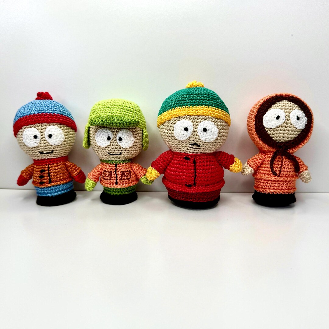 Crochet South Park Characters, Crochet Eric Cartman, Crochet Kyle ...