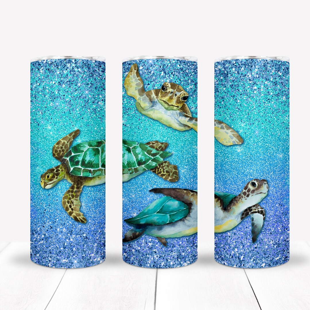 Sea Turtles Tumbler Cup, Sea Turtles Gift, Tumbler Cup With Straw and ...