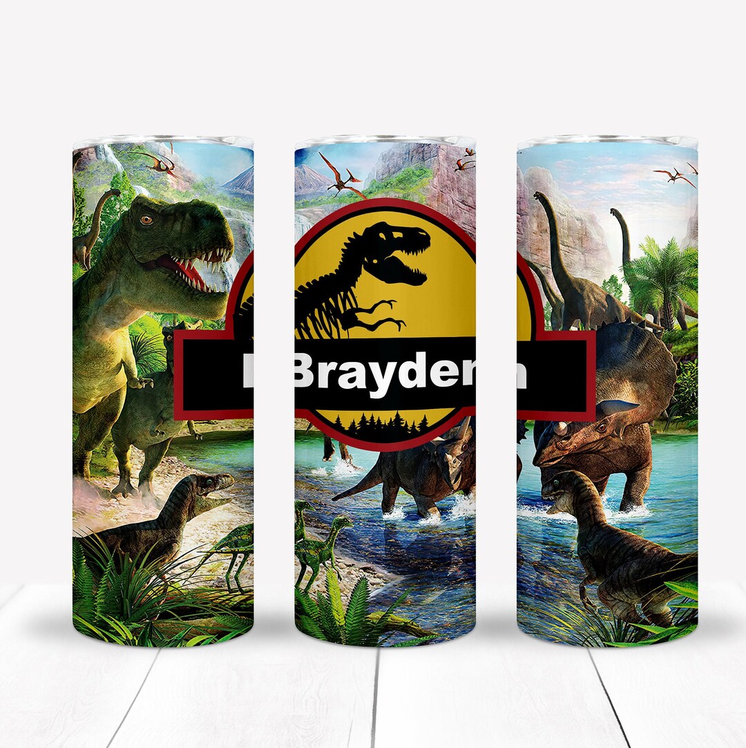 Dinosaur Personalized Tumbler Cup, Dinosaur Lovers Cup, Tumbler With ...