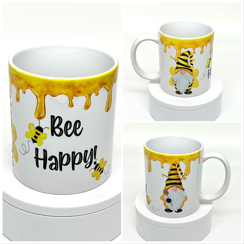 Bee Happy Mug - Etsy