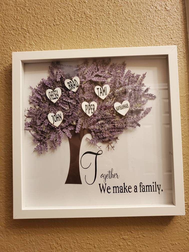Custom Family Tree Shadow Box - Etsy