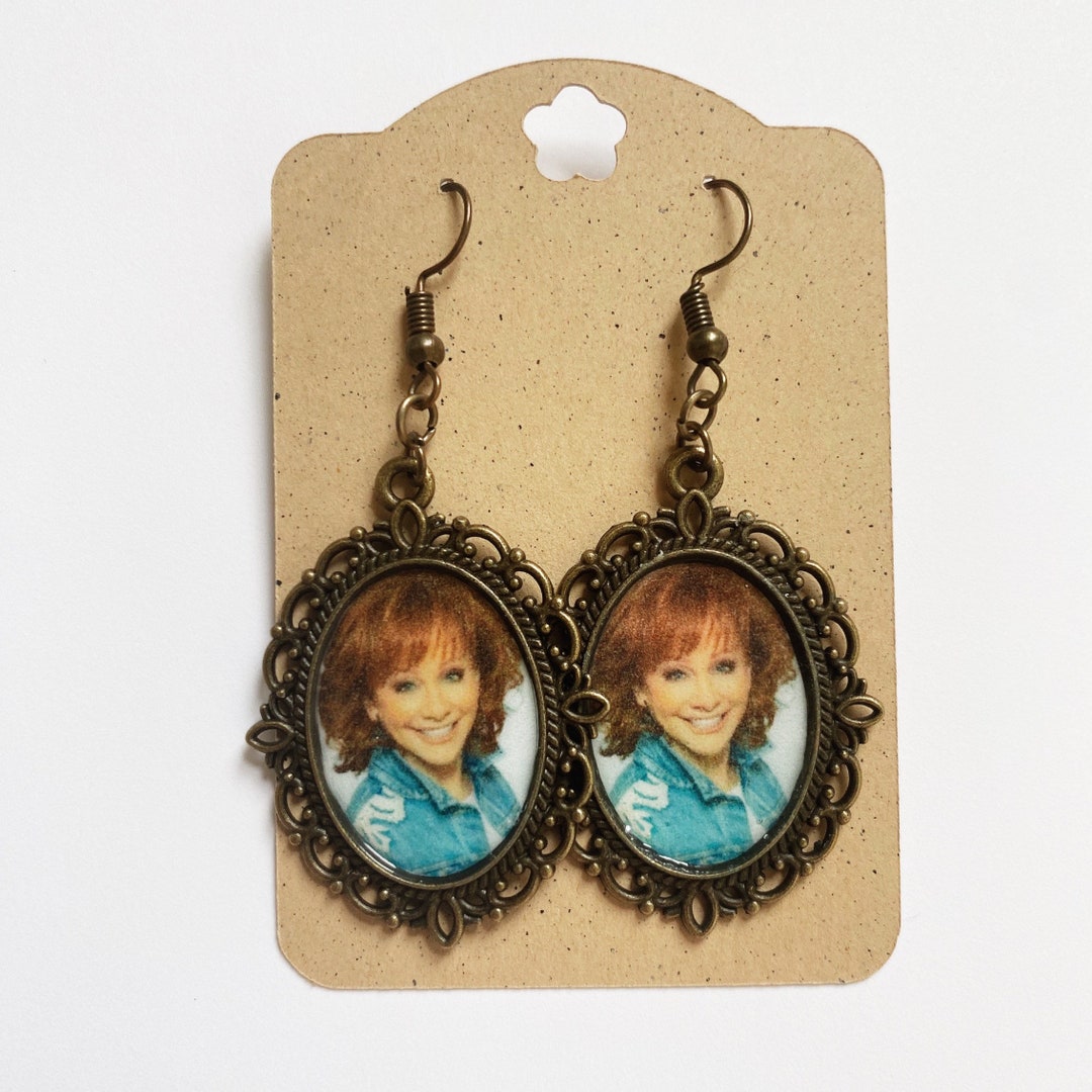 Reba Mcentire Portrait Earrings - Etsy