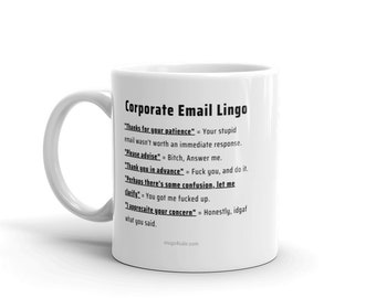 Corporate Email Lingo Mug - Etsy