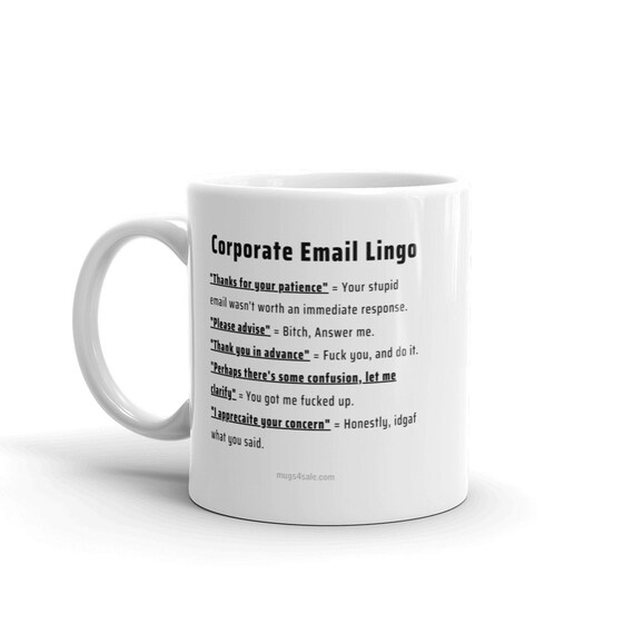 Corporate Email Lingo | Etsy