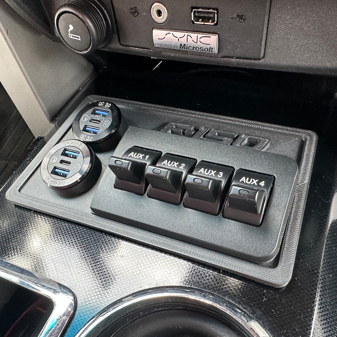 09-14 F-150 "raptor Style" Upfitter Switch and Usb/boost Mount Panel ...