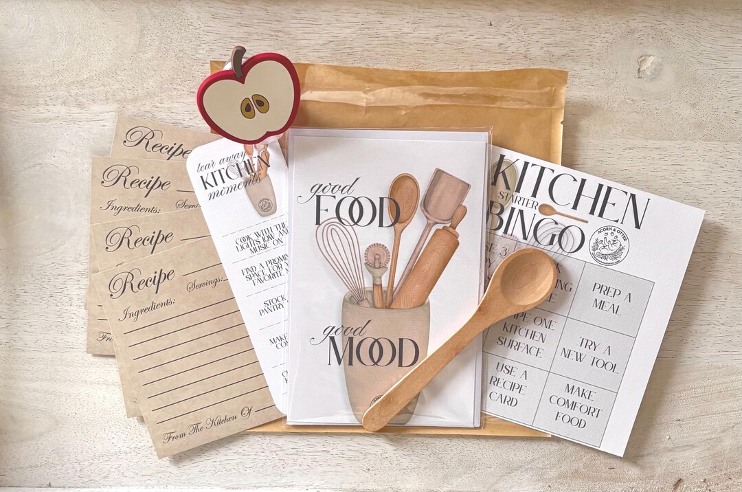 Cozy Kitchen Kit Mini Gift Set With Recipe Cards, Bingo & Kitchen ...